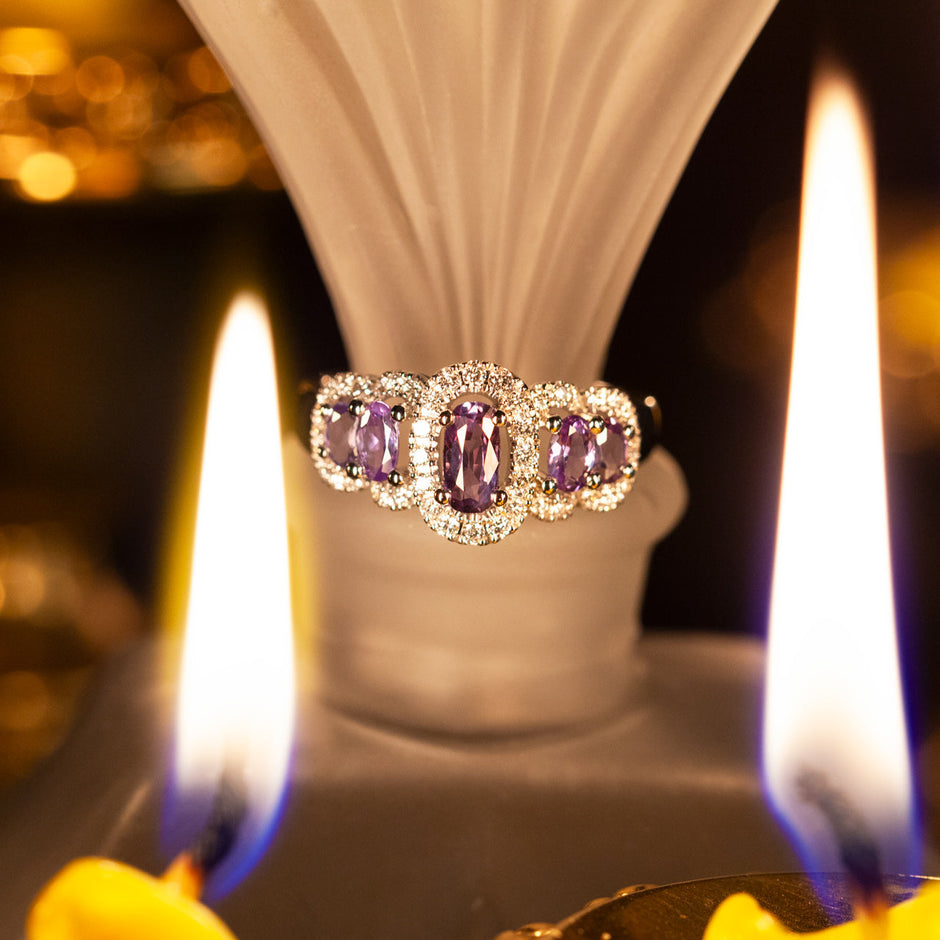 Unique Natural Alexandrite Engagement Rings Collection