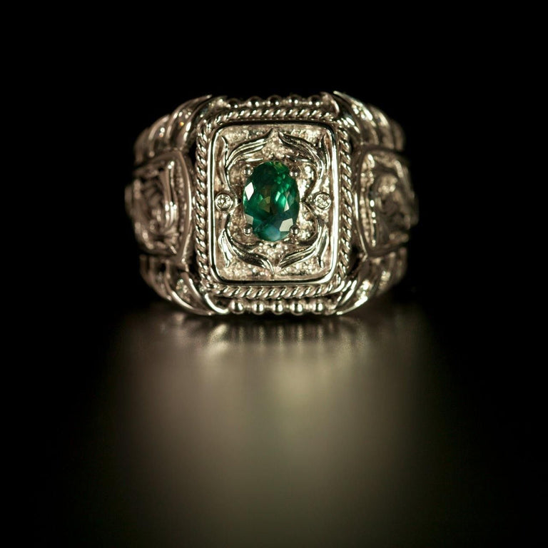 Gorgeous Natural Alexandrite Mens Ring in Different Color – The Alexandrite